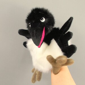Magpie Puppet for Children. Plush Hand Puppet Magpie. Bibabo - Etsy
