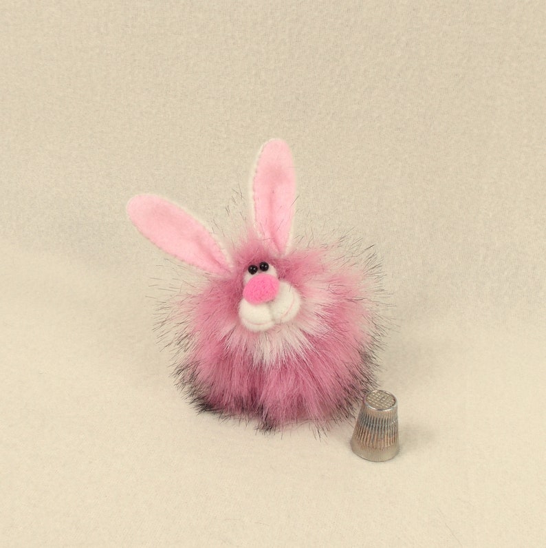 Plush Pink Rabbit Finger Puppet. Little Puppet Bunny for - Etsy