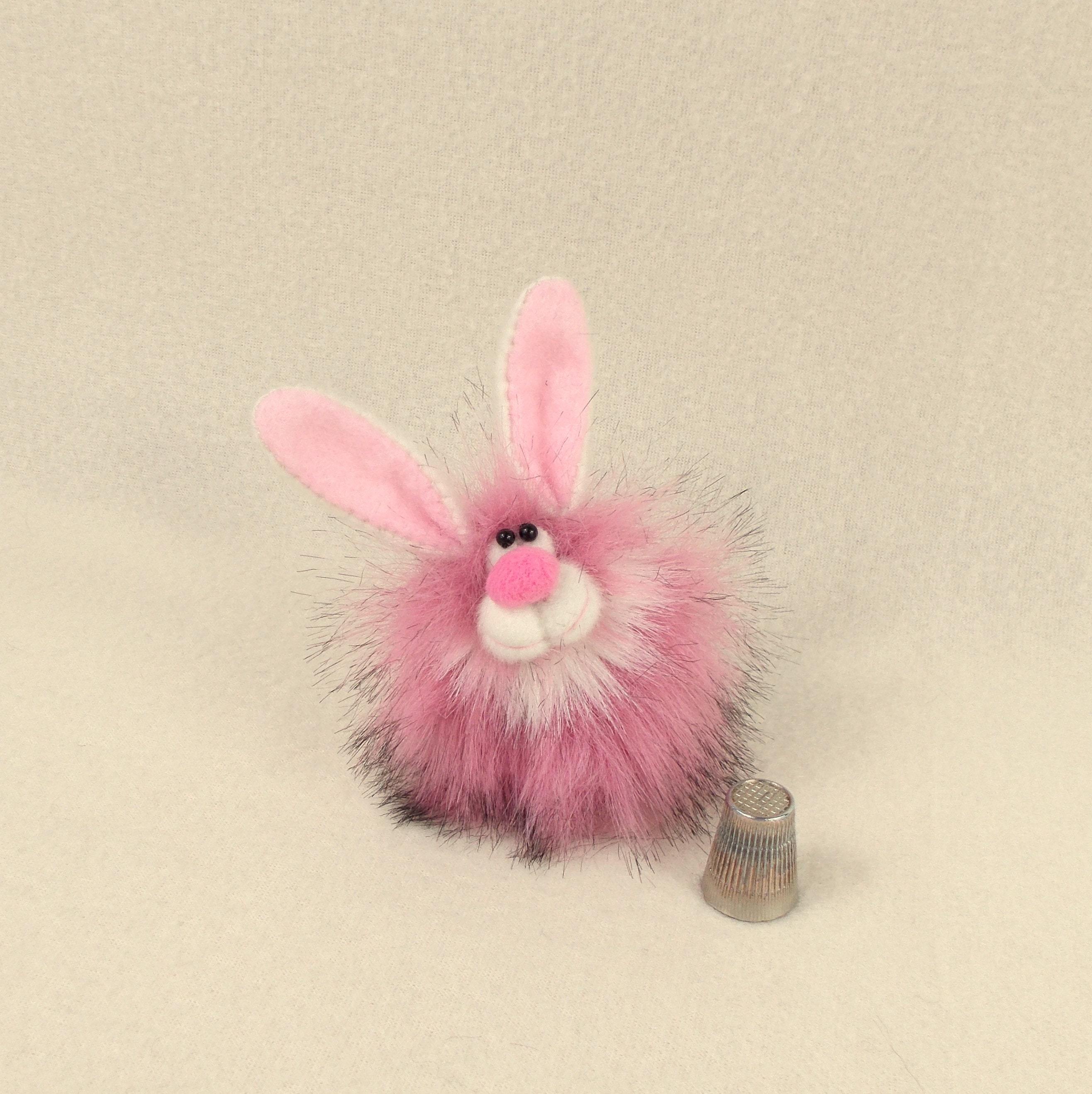 Plush Pink Rabbit Finger Puppet. Little Puppet Bunny for - Etsy