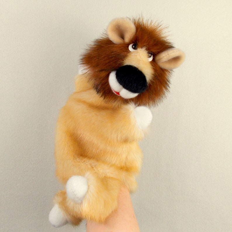 Hand Puppet Lion for Home Puppet Theater. Marionette Lion. - Etsy