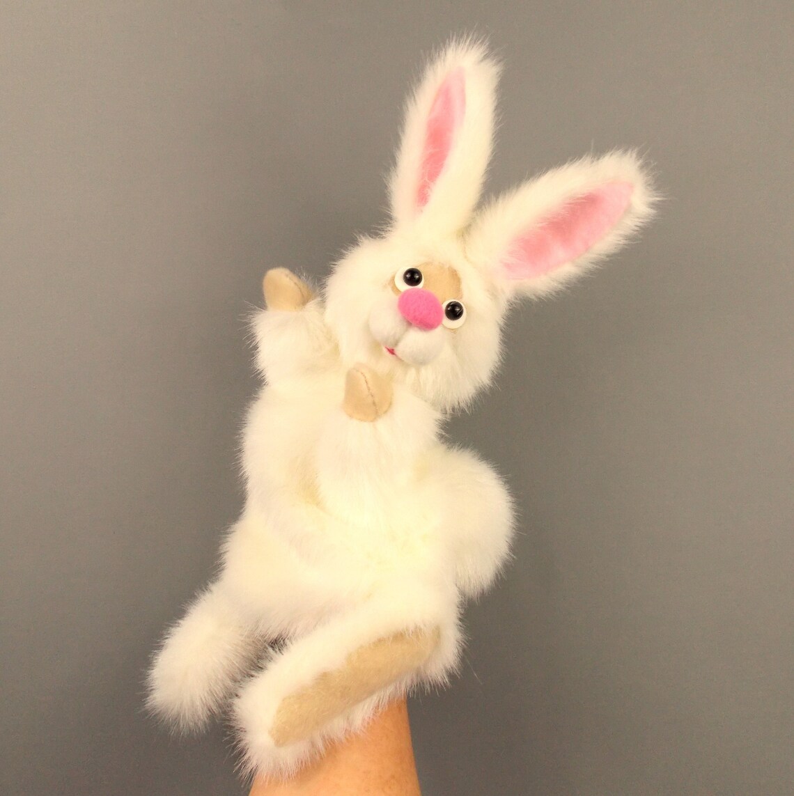 White Hare Hand Puppet for Home Children's Theater. - Etsy