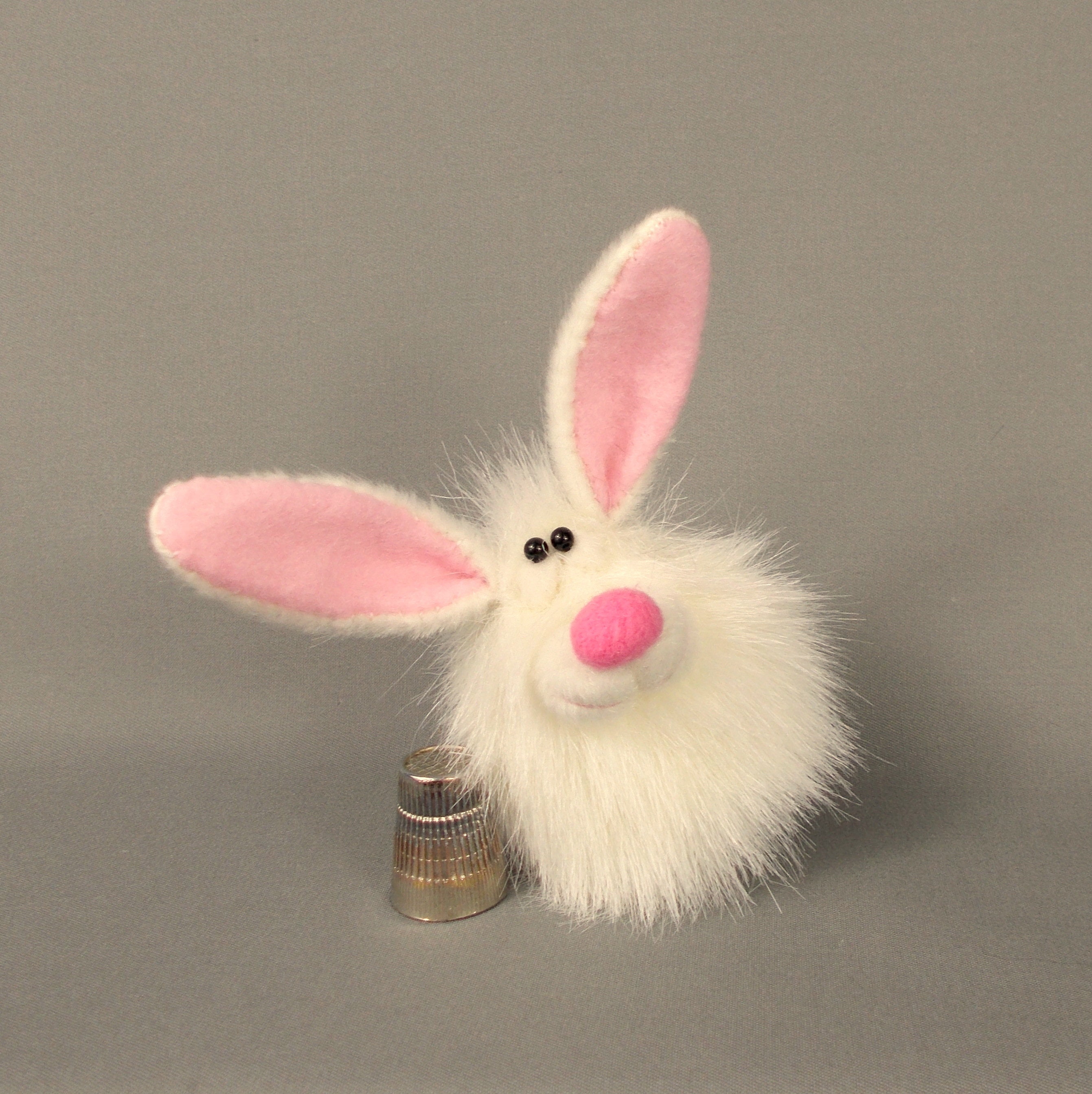 White Bunny Finger Puppet. Finger Puppet Theater. Little Soft Toy ...
