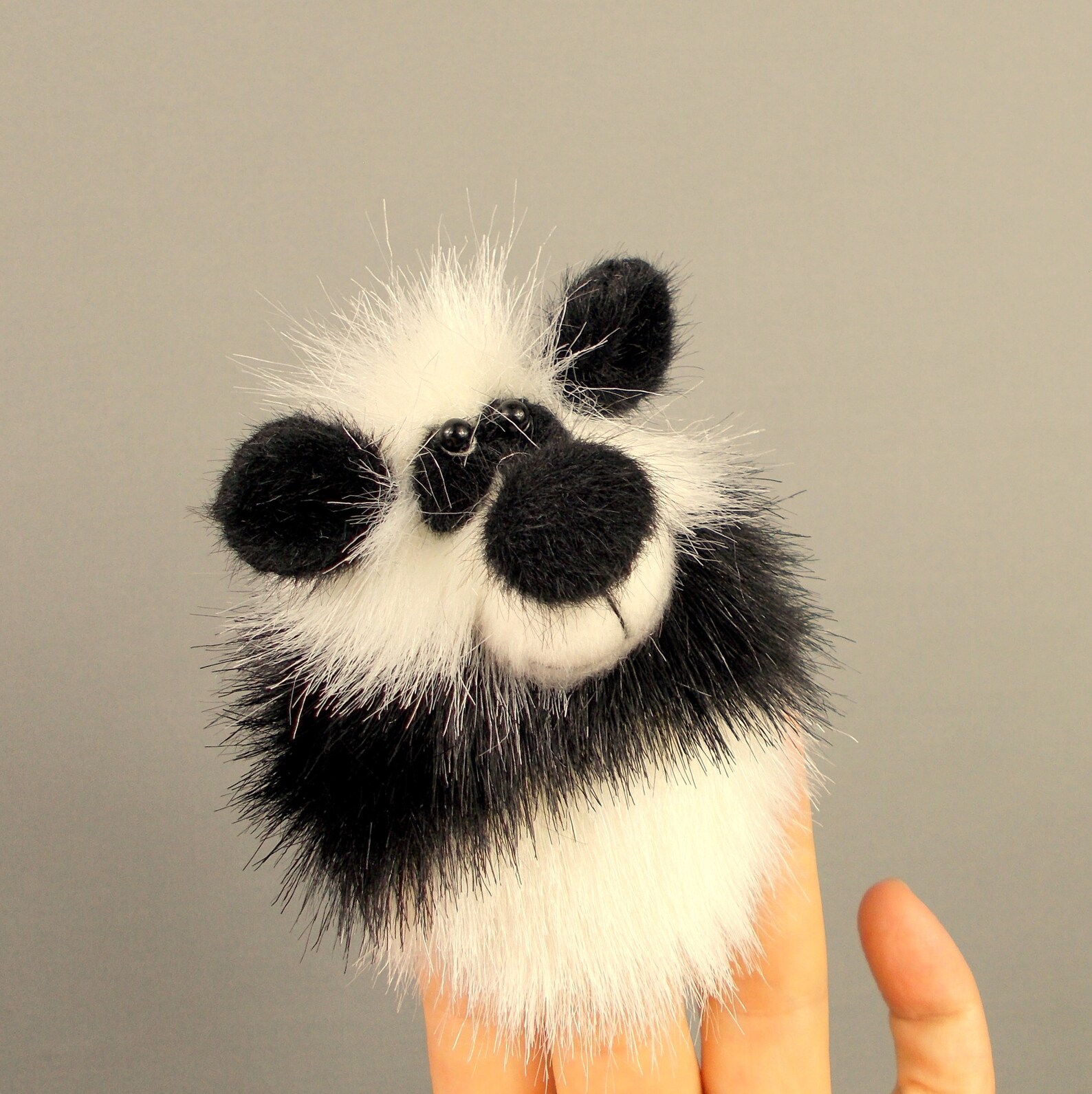 Little Plush Panda Finger Puppet. Plush Petite Panda. Stuffed - Etsy
