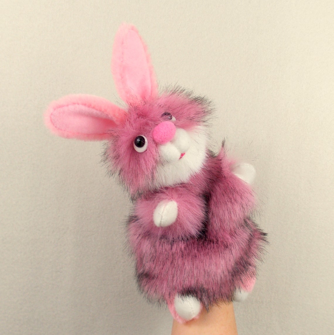 Hand Puppet Little Pink Rabbit for Small Children's Hand. - Etsy
