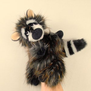 Raccoon Chocolate Hand Puppet for Home Theater. Puppet Glove - Etsy