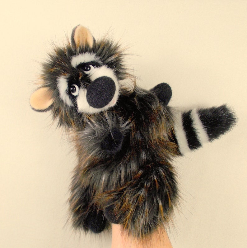 Raccoon Chocolate Hand Puppet for Home Theater. Puppet Glove - Etsy