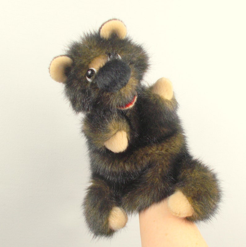 Brown bear hand puppet for children's theater. Hand puppet | Etsy