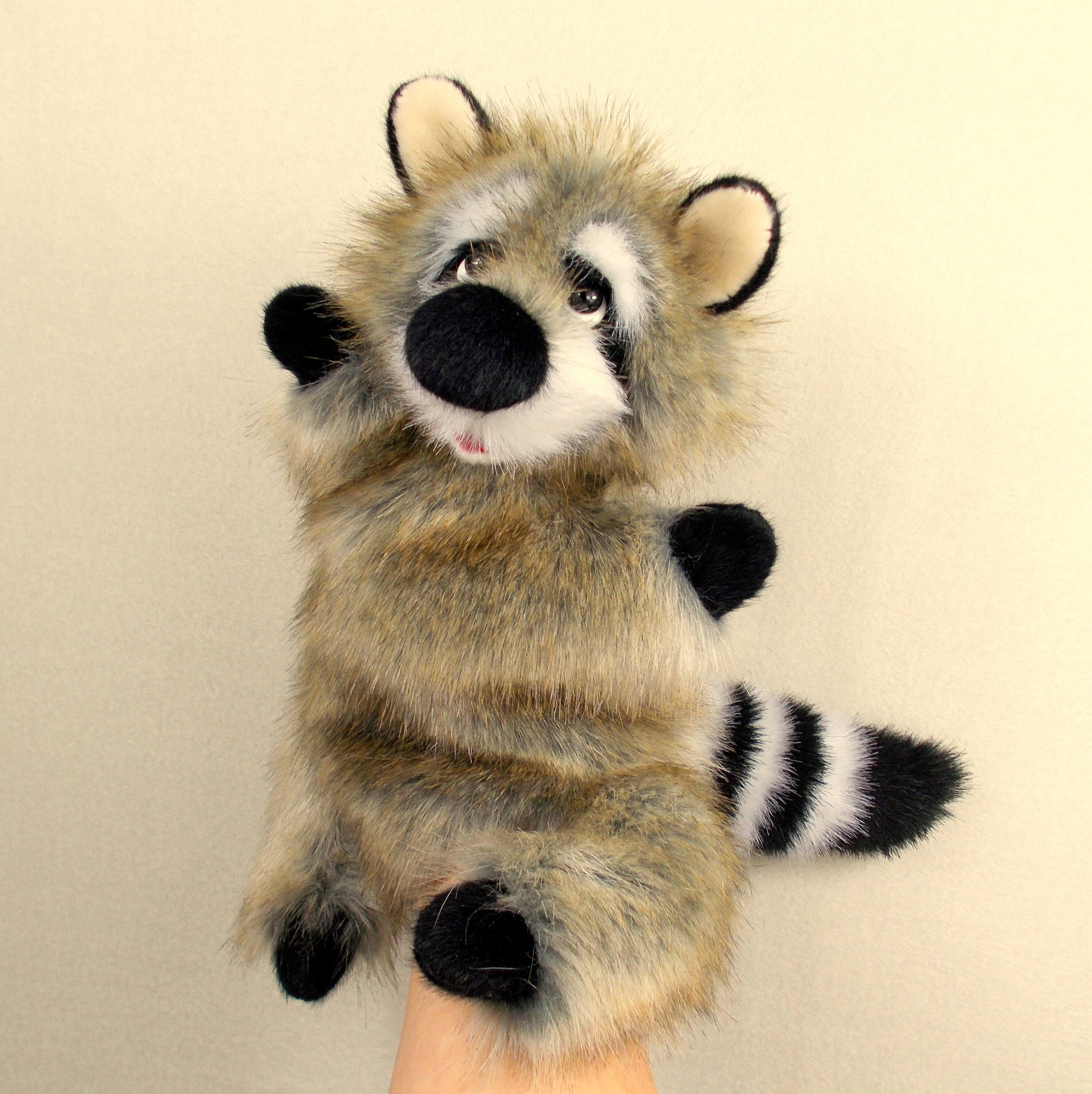 Raccoon Reddish Hand Puppet. Funny Raccoon for Home Puppet - Etsy