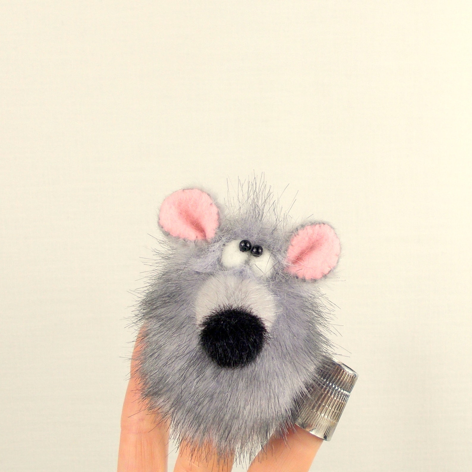 Little Grey Mouse Finger Puppet. Finger Puppet Theatre for | Etsy