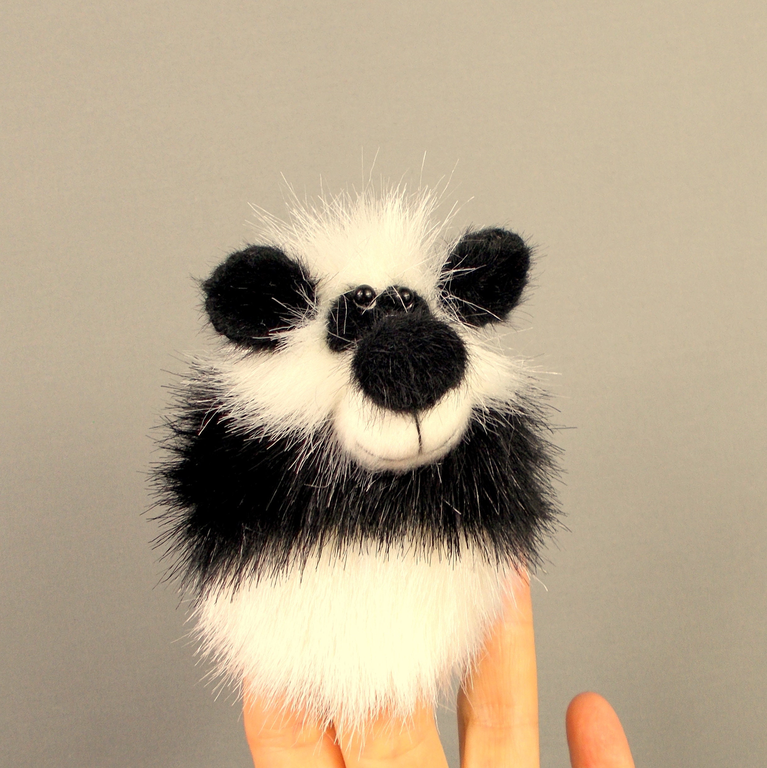 Little Plush Panda Finger Puppet. Plush Petite Panda. Stuffed - Etsy
