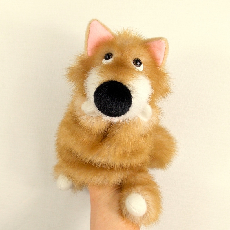 Little fox Hand Puppet for small hands. Puppet glove for | Etsy