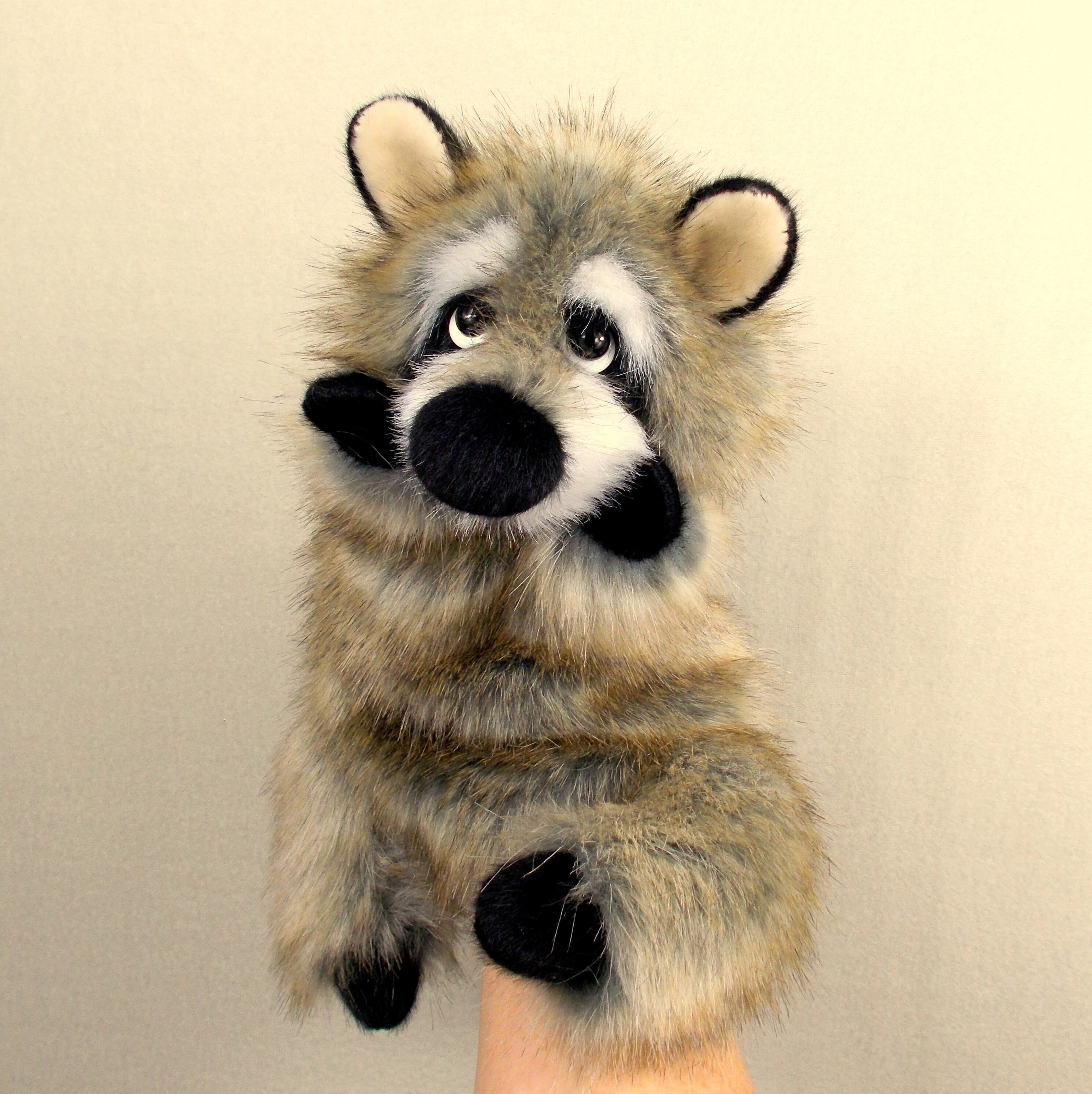 Raccoon Reddish Hand Puppet. Funny Raccoon for Home Puppet - Etsy