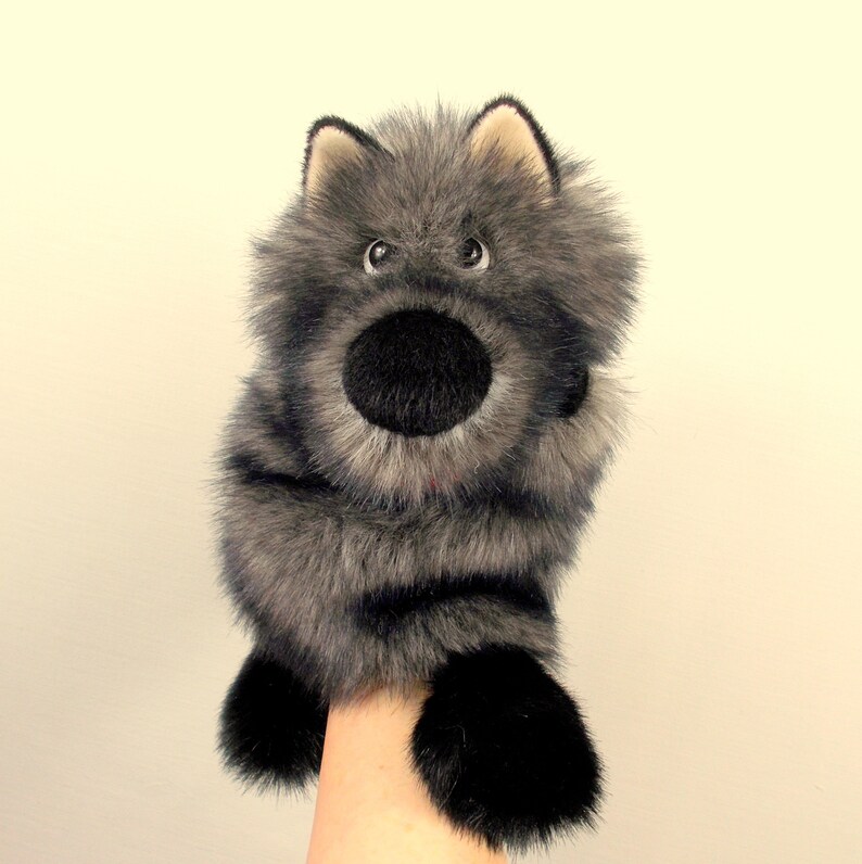 Wolf hand puppet for children. Home hand puppet theater. | Etsy