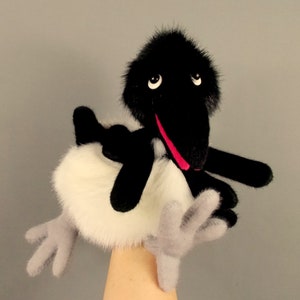 Magpie Puppet for Children. Plush Hand Puppet Magpie. Bibabo Toy. Glove ...