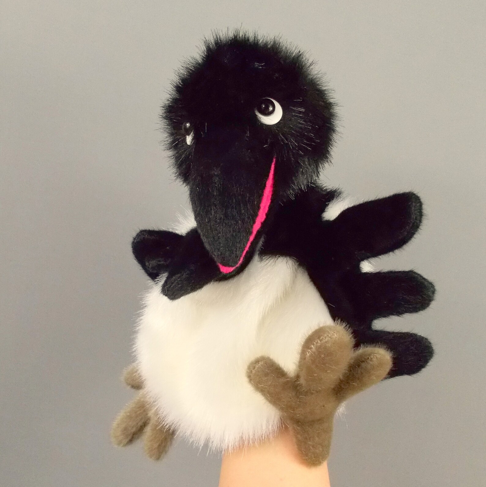 Magpie Puppet for Children. Plush Hand Puppet Magpie. Bibabo - Etsy