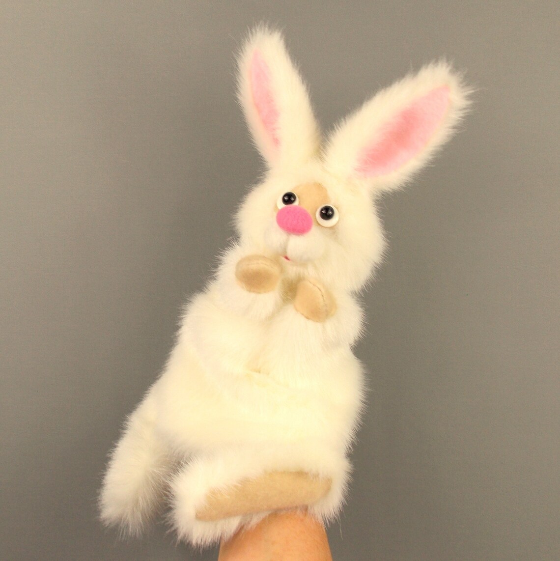 White Hare Hand Puppet for Home Children's Theater. - Etsy