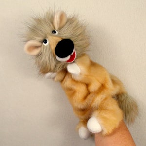 Hand Puppet Lion for Home Puppet Theater. Marionette Lion. Glove Toy ...