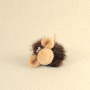 Little Furry Monkey. Tiny Soft Toy. Plush Brown Monkey Finger Puppet ...