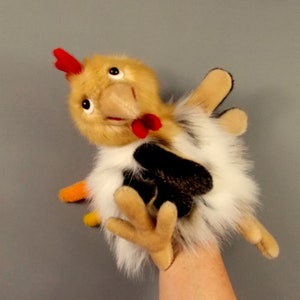 Hand Puppet Chicken for Children's Home Puppet Theater. Plush Bird ...
