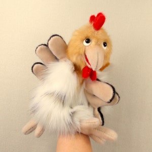 Hand Puppet Chicken for Children's Home Puppet Theater. - Etsy