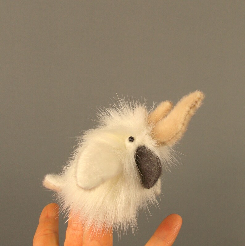 Tiny Cockatoo Finger Puppet Little Plush Parrot. Finger Theatre. Petite ...