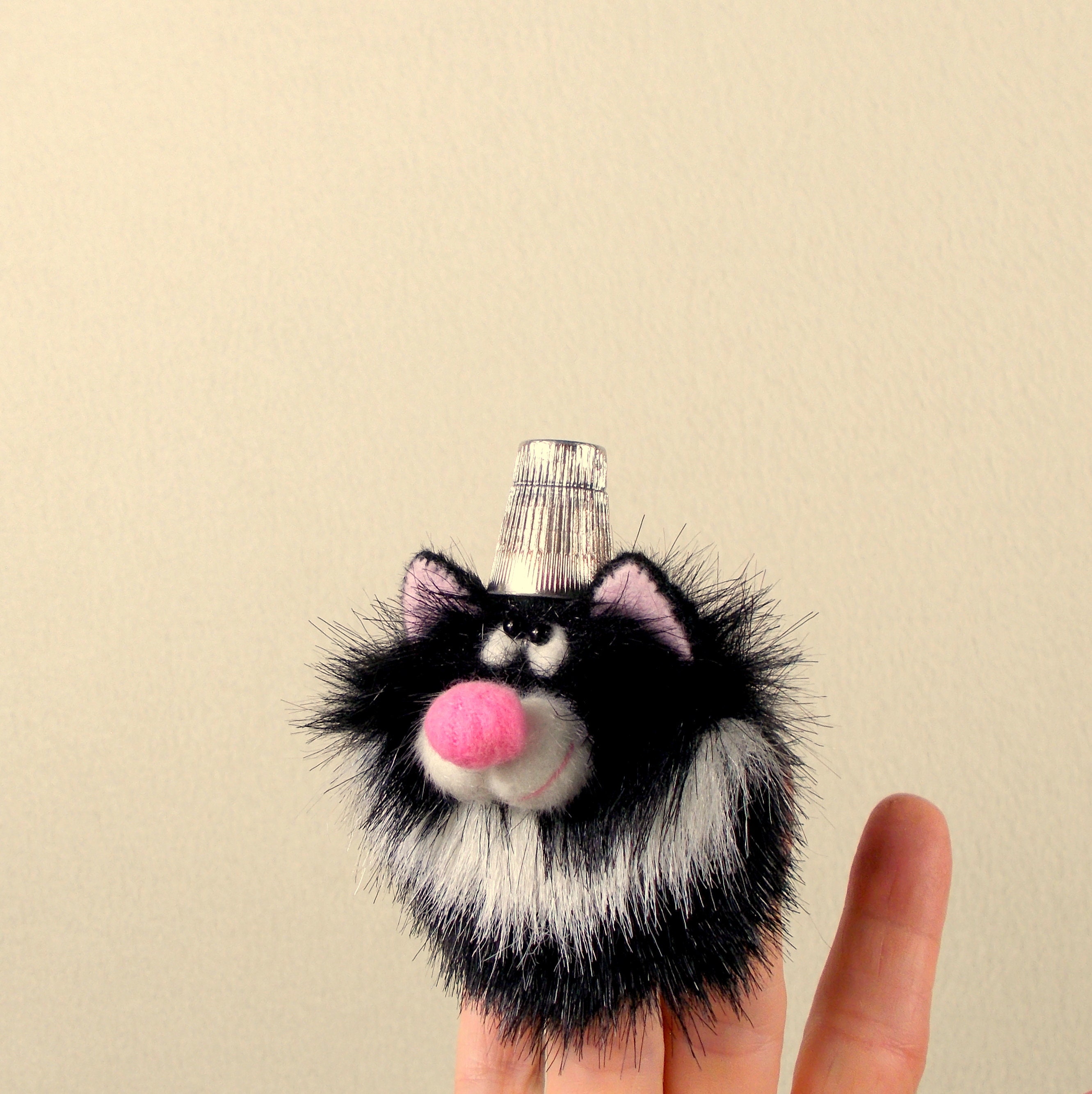 Petite Black Cat Finger Puppet. Finger Puppet Theater. Plush Black ...