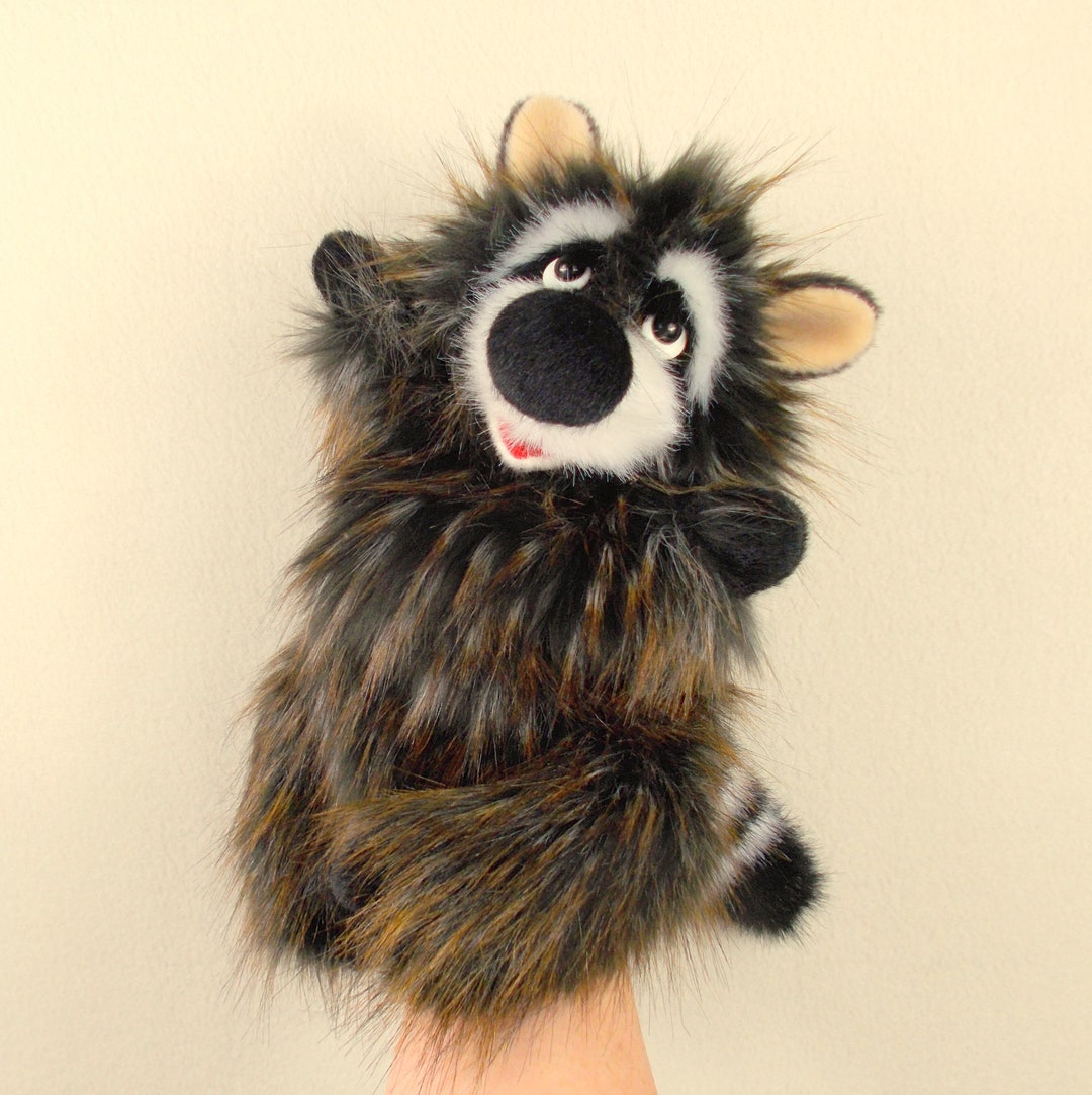 Raccoon Chocolate Hand Puppet for Home Theater. Puppet Glove for Kids ...