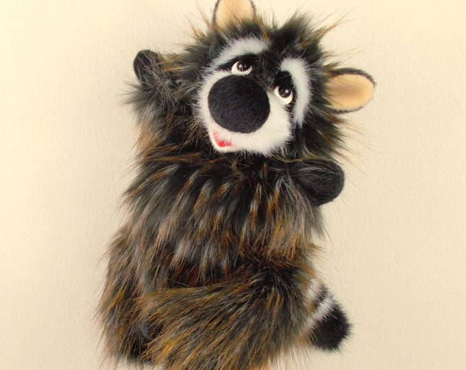Raccoon Chocolate Hand Puppet for Home Theater. Puppet Glove for Kids ...