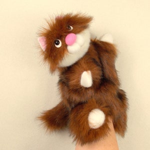 Red Cat Hand Puppet for Home Puppet Theater. Marionette Kitty. - Etsy