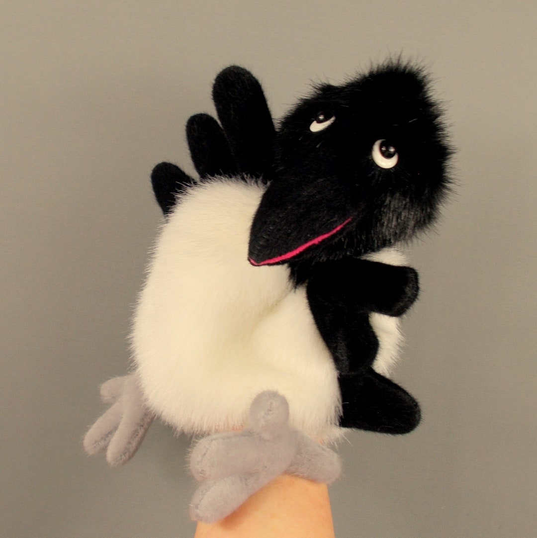 Magpie Puppet for Children. Plush Hand Puppet Magpie. Bibabo Toy. Glove ...