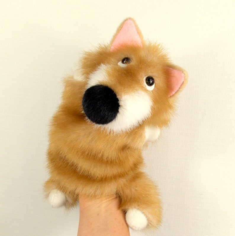 Little fox Hand Puppet for small hands. Puppet glove for | Etsy