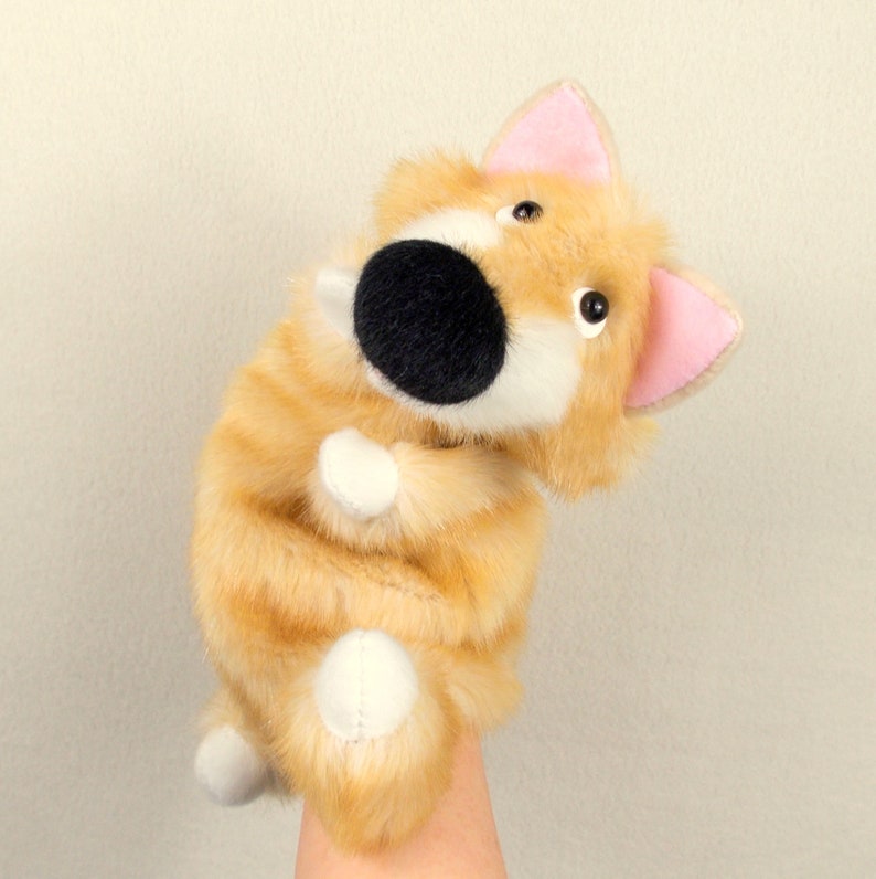 Fox Hand Puppet of Faux Fur. Marionette for Children's | Etsy