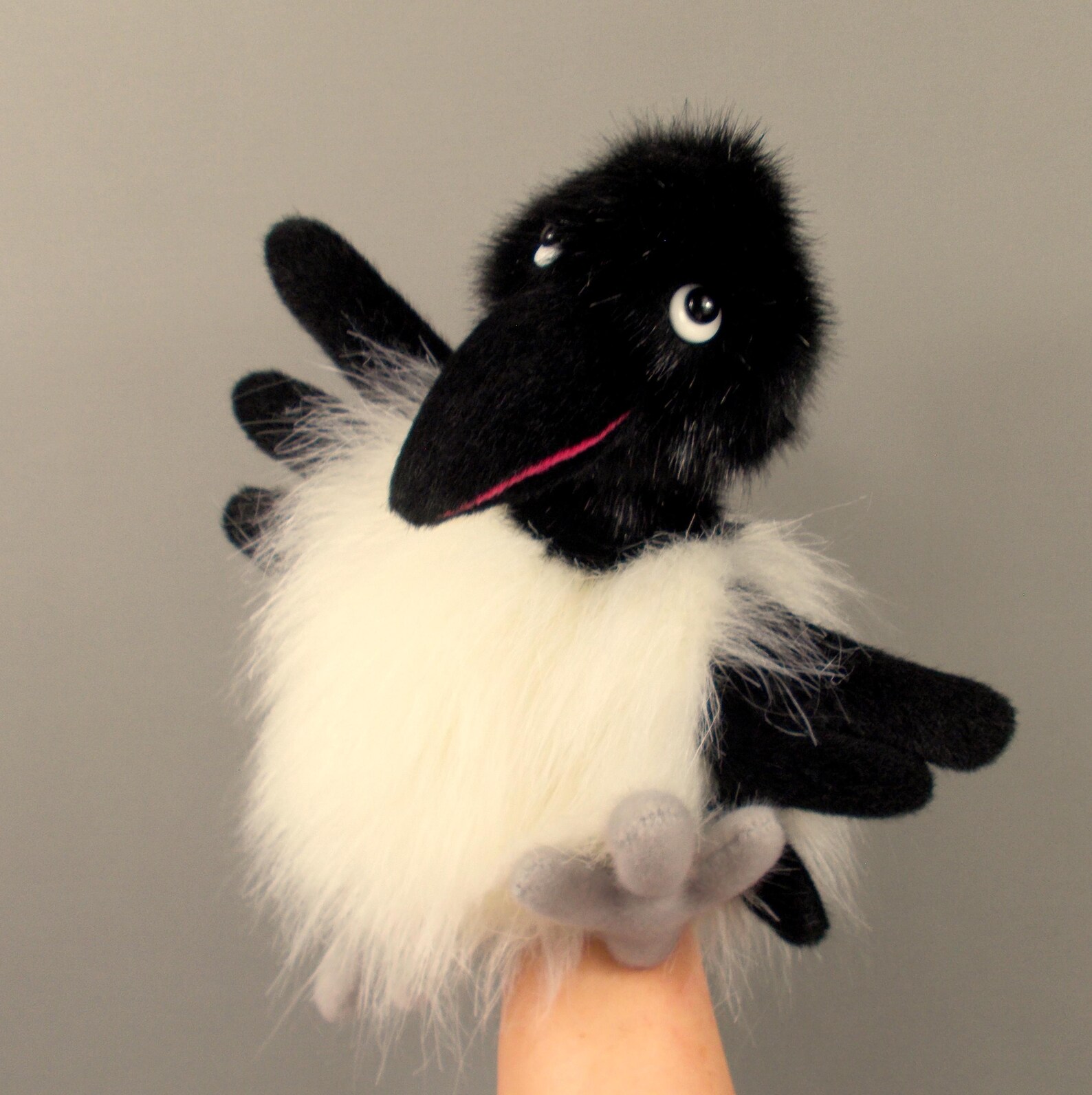 Magpie Puppet for Children. Plush Hand Puppet Magpie. Bibabo Toy. Glove ...
