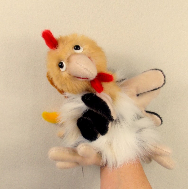 Hand Puppet Chicken for Children's Home Puppet Theater. - Etsy