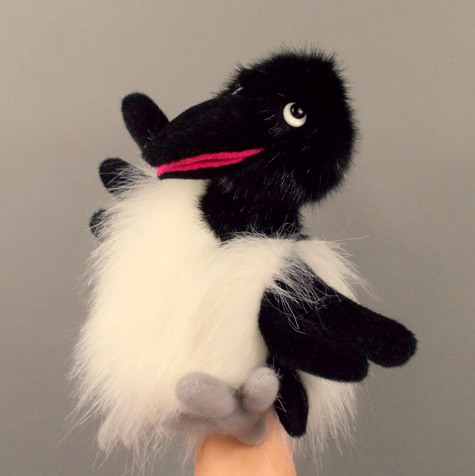 Magpie Puppet for Children. Plush Hand Puppet Magpie. Bibabo Toy. Glove ...