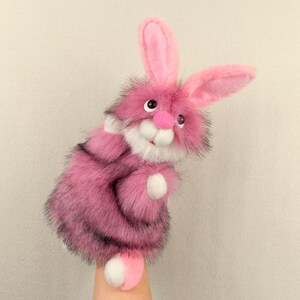 Hand Puppet Little Pink Rabbit for Small Children's Hand. - Etsy