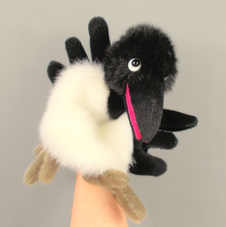 Magpie Puppet for Children. Plush Hand Puppet Magpie. Bibabo - Etsy
