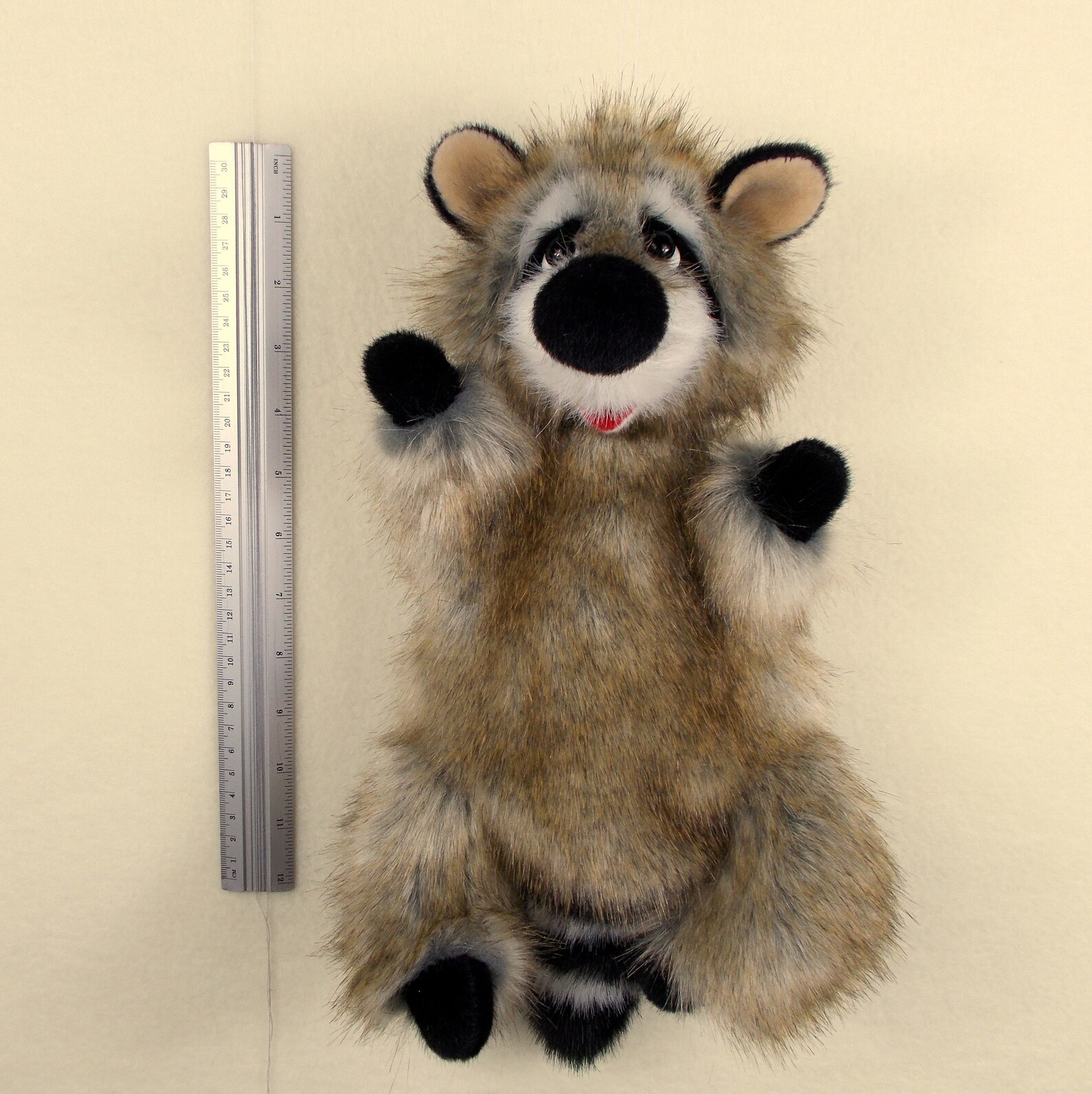 Raccoon Reddish Hand puppet. Funny raccoon for home puppet | Etsy