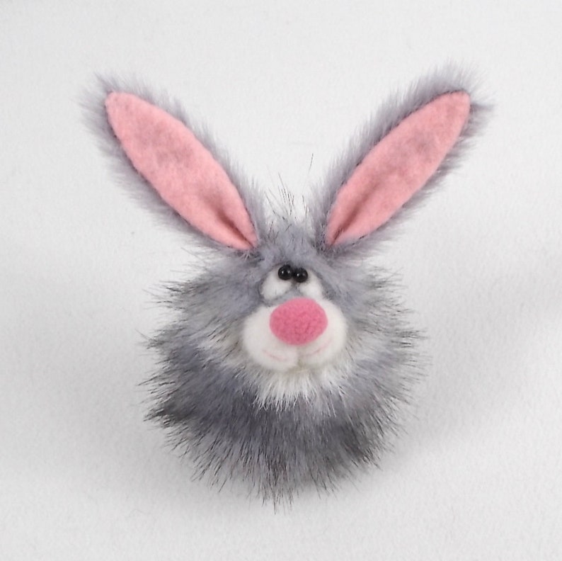Finger petite hare. Gray small plush hare. Finger puppet. | Etsy