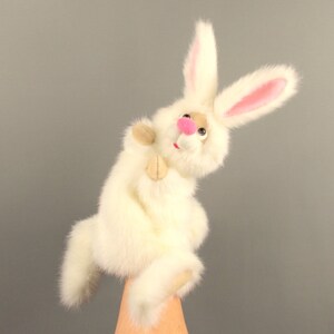 White Hare Hand Puppet for Home Children's Theater. - Etsy