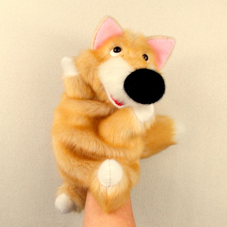 Fox Hand Puppet of Faux Fur. Marionette for Children's - Etsy