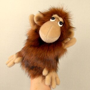 Little Red Monkey Hand Puppet for Little Hands. Children's Puppet ...