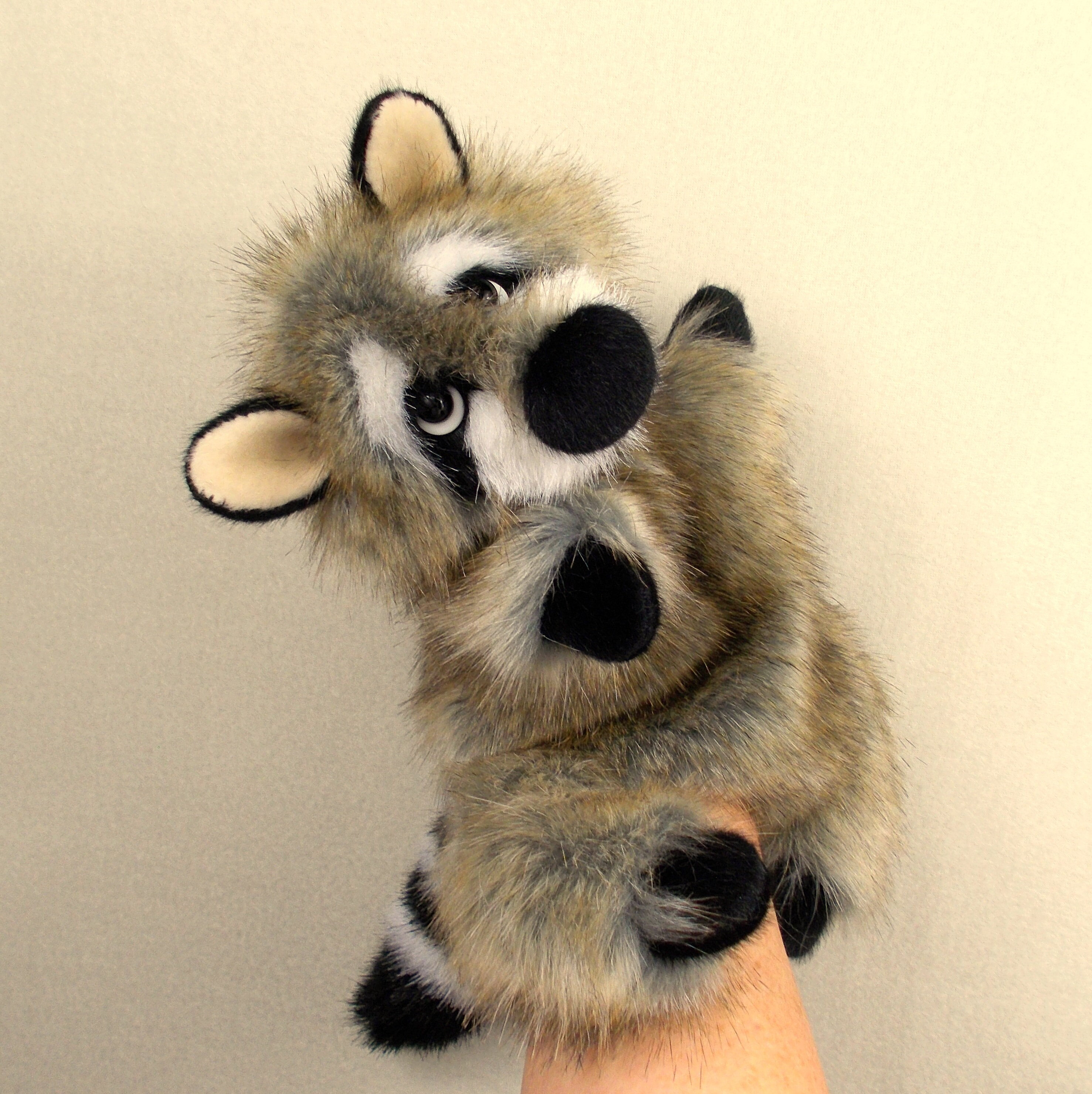 Raccoon Reddish Hand Puppet. Funny Raccoon for Home Puppet - Etsy