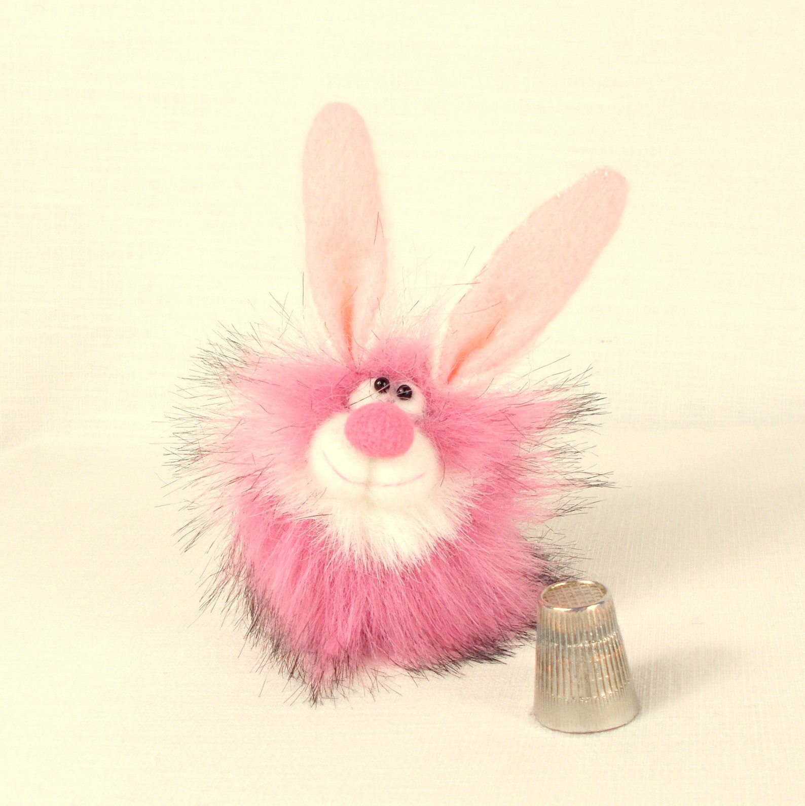 Plush Pink Rabbit Finger Puppet. Little Puppet Bunny for | Etsy