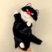 Black Cat Hand Puppet for Home Theater. Marionette Puppet. - Etsy