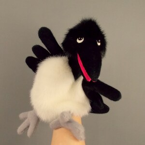 Magpie Puppet for Children. Plush Hand Puppet Magpie. Bibabo Toy. Glove ...