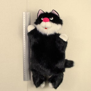 Black Cat Hand Puppet for Home Theater. Marionette Puppet. Animal Glove ...