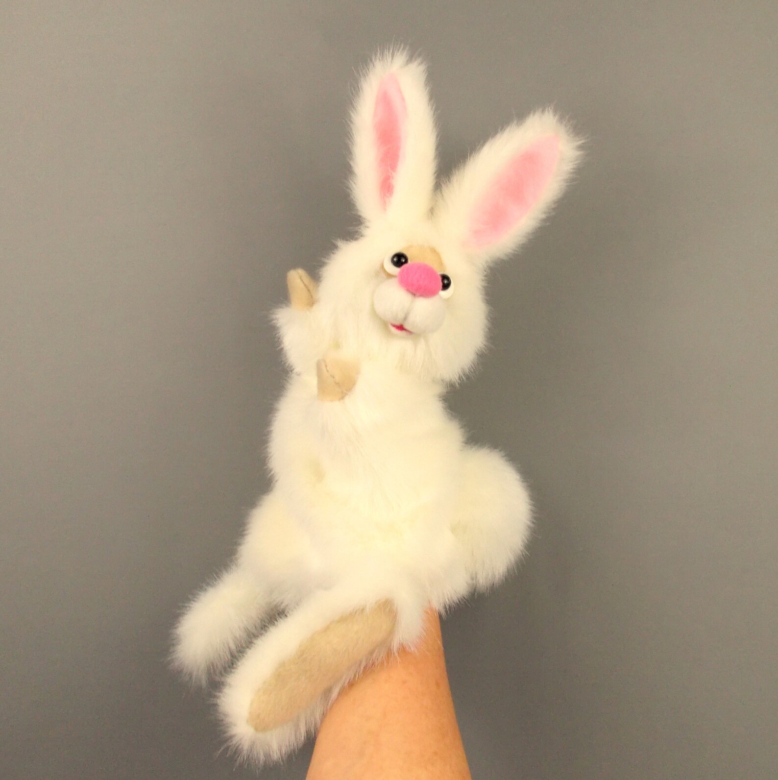 White Hare Hand Puppet for Home Children's Theater. - Etsy