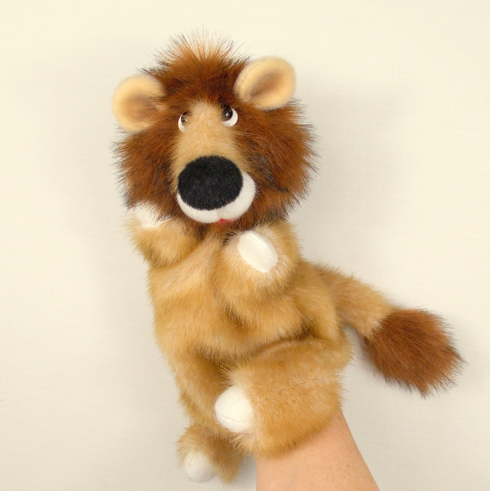 Hand puppet Lion for home puppet theater. Marionette lion. | Etsy