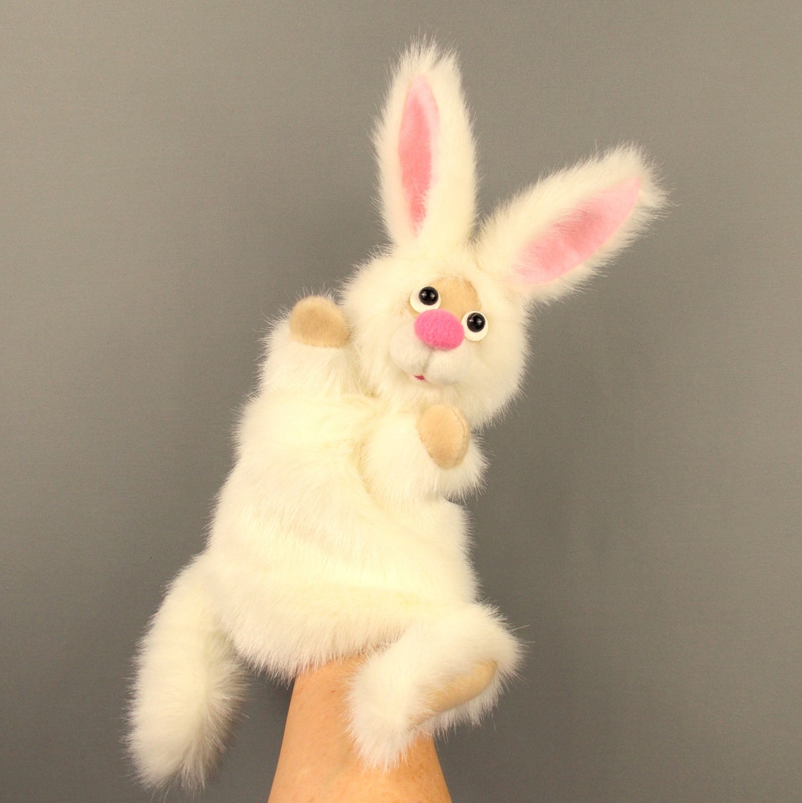 White Hare Hand Puppet for Home Children's Theater. - Etsy